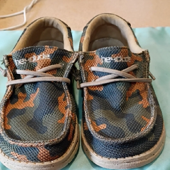 Hey Dude | Shoes | Hey Dude Kids Moccasins Camo Green And Orange | Poshmark